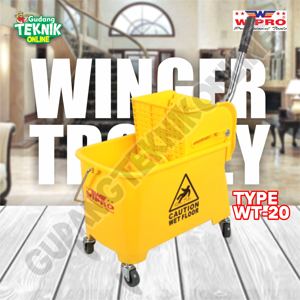 Jual Singe Bucket Cleaning Mop Press 20 Liter WIPRO WT-20 / Winger ...