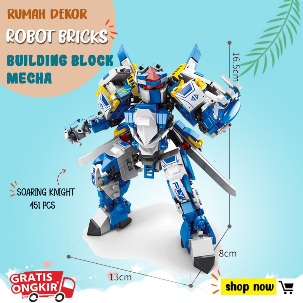Jual Mainan Anak Robot Building Block Mecha Mainan Lego Edukasi Anak ...