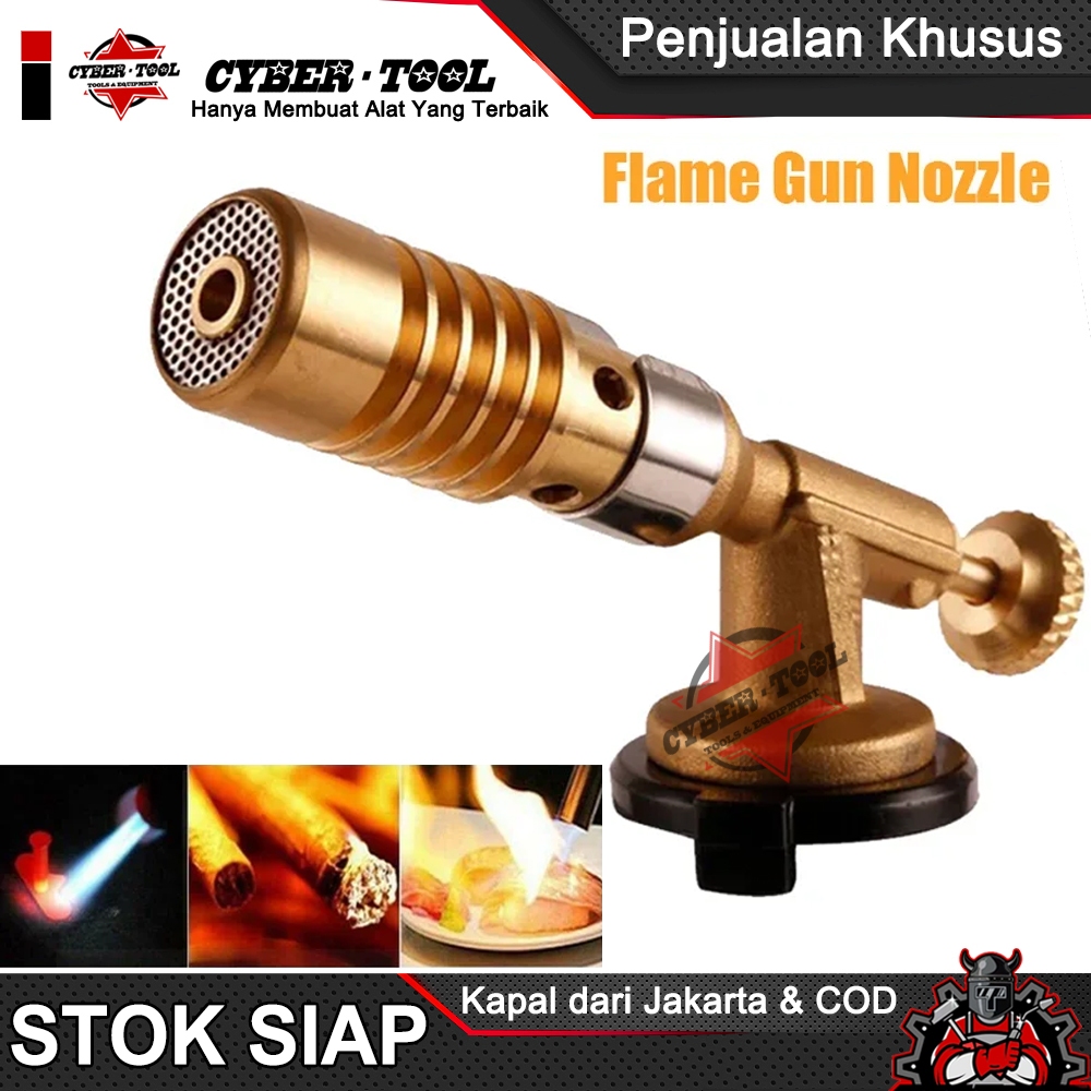 Jual Flame Gun Gas Torch Blow Torch Kepala Las Manual Kuningan Ricas ...