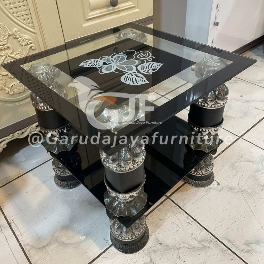 Jual MEJA TAMU KACA 2 TINGKAT/MEJA SOFA/MEJA SUDUT SERBAGUNA/MEJA SOFA ...