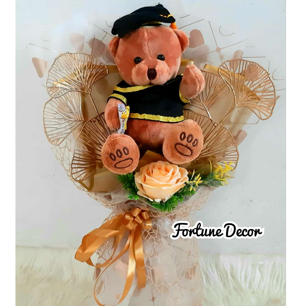 Jual Buket bunga boneka wisuda rangkaian graduation flower bouquet ...