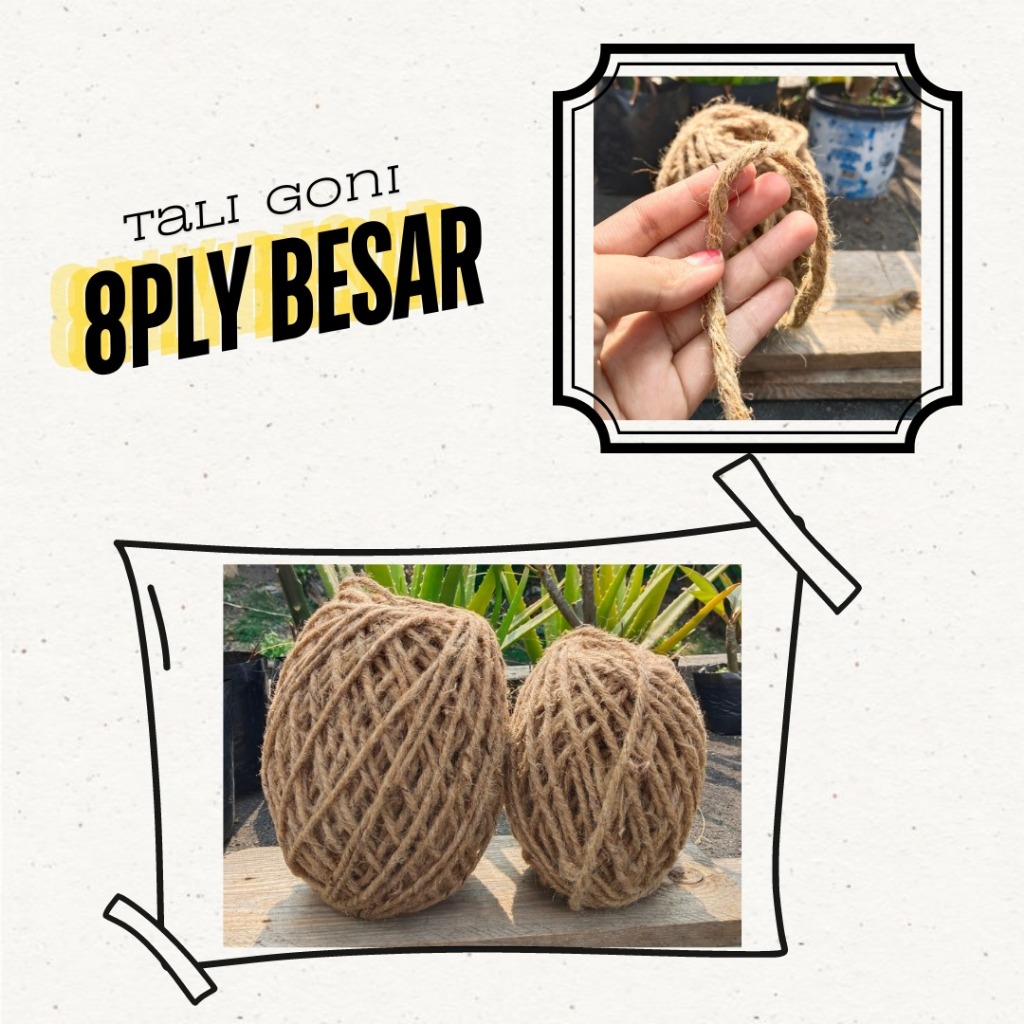 Jual Tali Goni Tali Rami ukuran 8ply besar, panjang 50 meter dan 100 ...
