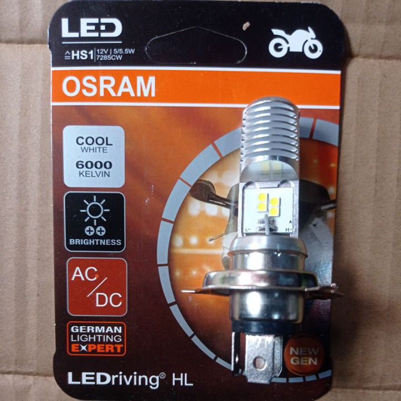 Jual BOHLAM LAMPU DEPAN LED OSRAM HS1 SCOOPY VIXION NINJA RR Z250SL AC DC Osram KAKI 3 RB5 ...