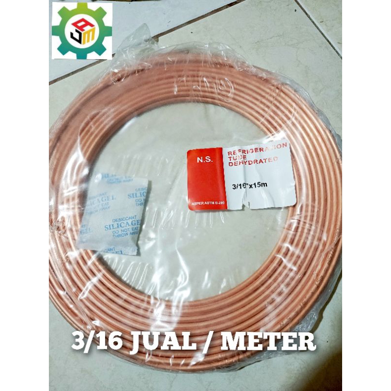 Jual PIPA TEMBAGA 3/16 PIPA KULKAS/ PIPA AC DI JUAL / METER | Shopee ...