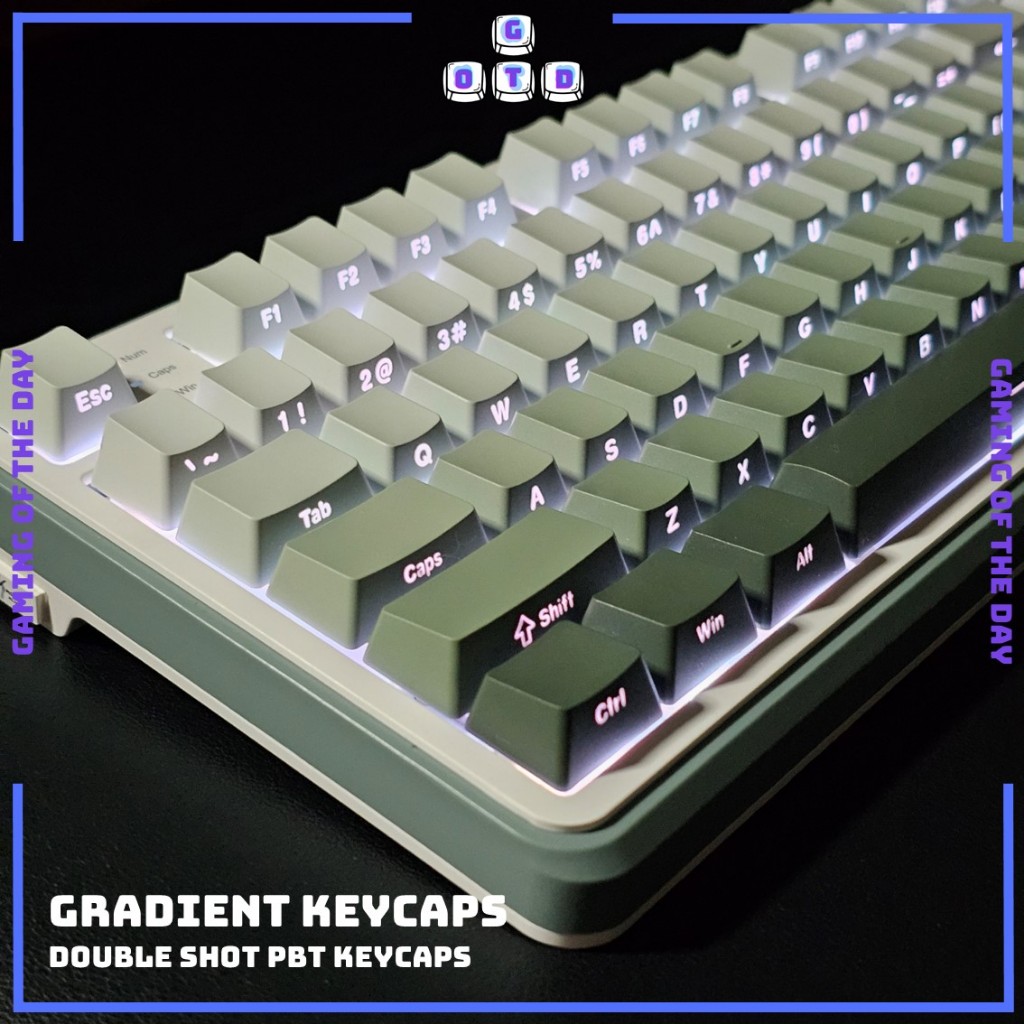 Jual Seaweed Gradient Keycaps Side Letter Side Print OEM Profile Green ...