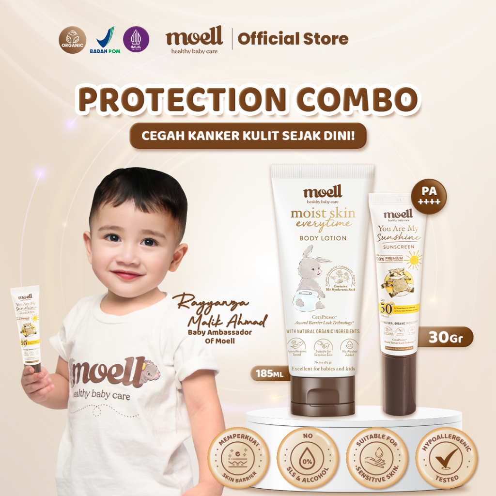 Jual MOELL - Bundling Moell Body Lotion & Moell Sunscreen Anak SPF 50 ...