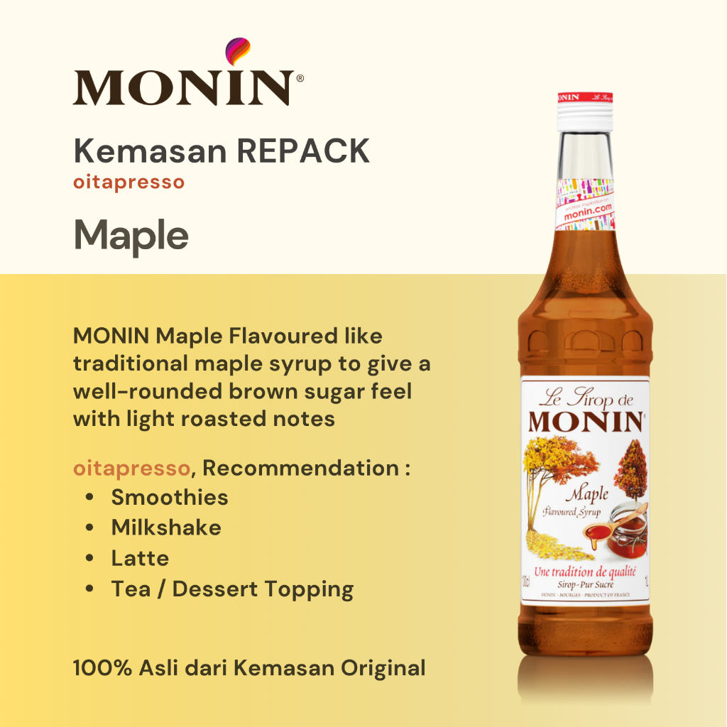Jual REPACK - Monin Maple Syrup [30, 50, 100] g | Shopee Indonesia