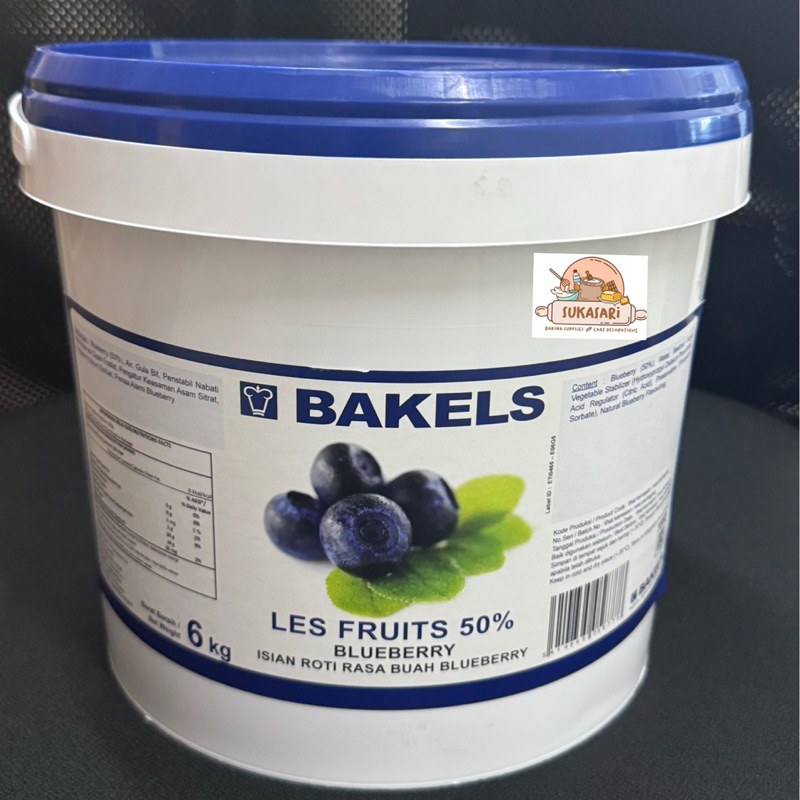Jual Bakels Les Fruit Blueberry 250gr selai jam buah bluberi blue berry ...