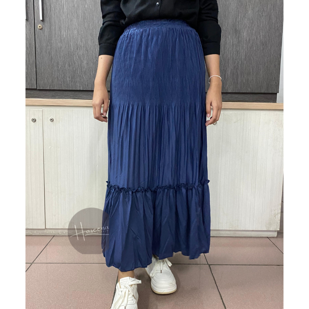 Jual Haseena Rok Plisket Susun Maiza Bahan Premium | Rok Skirt | Rok ...