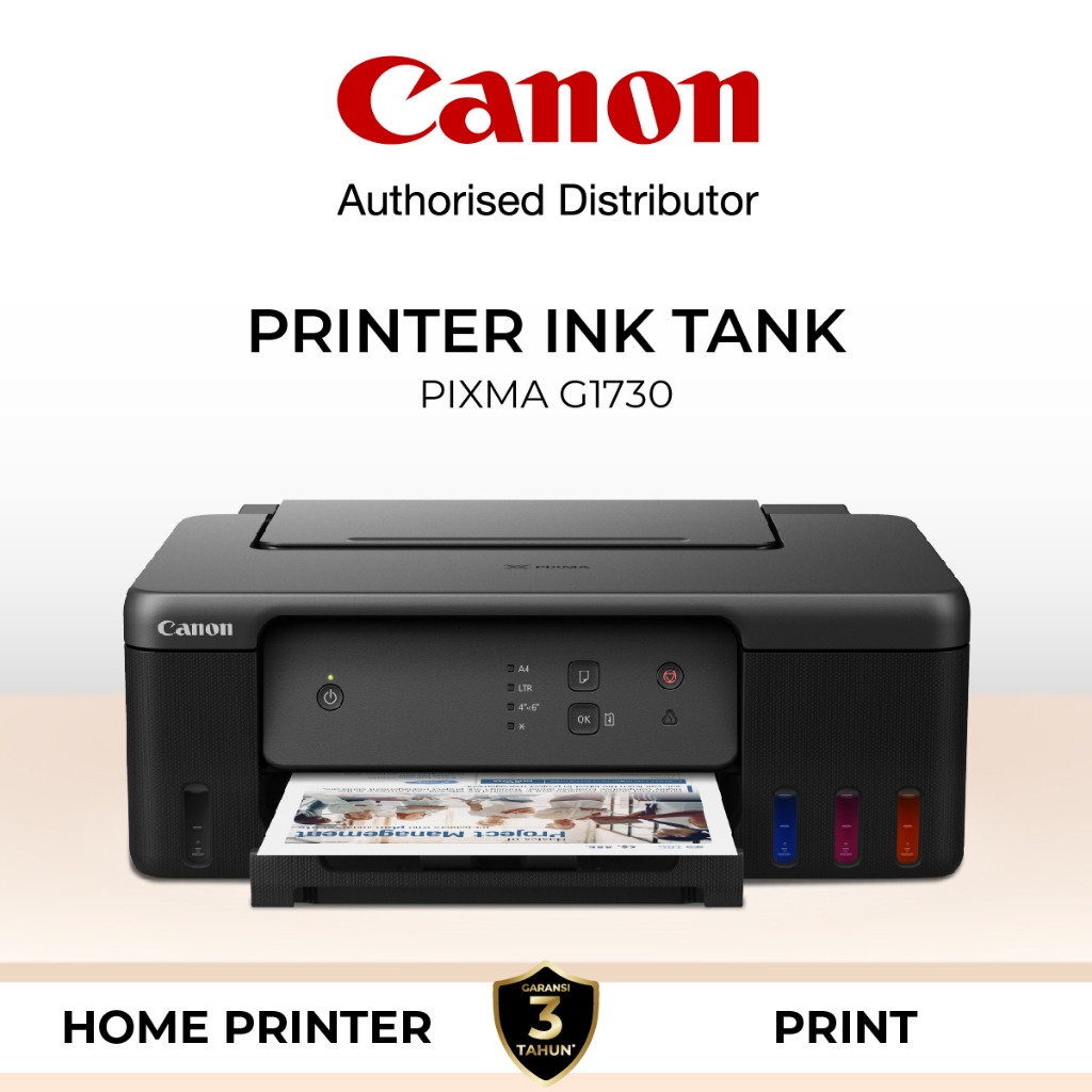 Jual Printer Ink Tank CANON PIXMA G1730 BLACK - Print Only - Printer Fungsi Tunggal - Printer ...