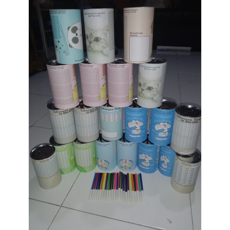Jual Celengan target bisa request target Free spidol (COD) | Shopee ...