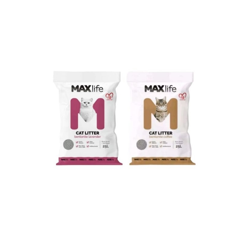 Jual Pasir kucing Maxlife 25L pasir bentonite gumpal wangi ojol only ...