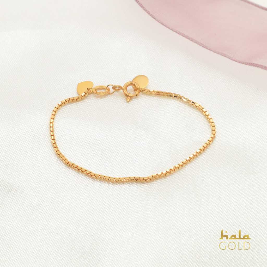 Jual Gelang Box Chain Santa BX220105 Hala Gold 16K | Shopee Indonesia