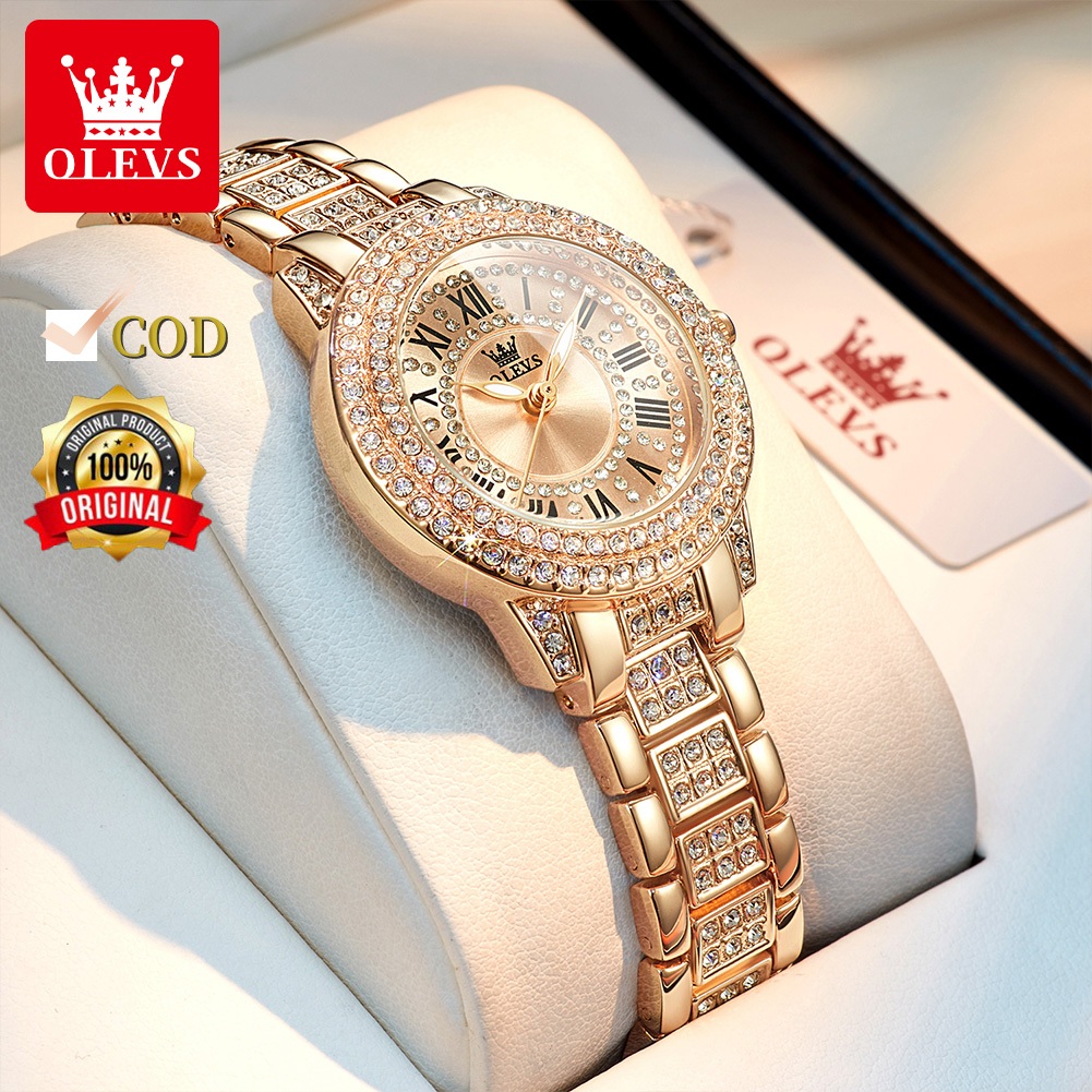Jual OLEVS Jam Tangan Wanita Original Anti Air Tahan Korean Fashion ...
