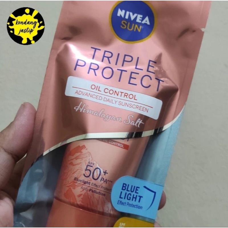 Jual nivea sun triple protect oil control himalayan salt spf 50 advance ...