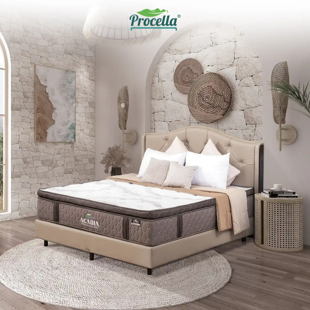 Jual Procella Spring Bed Acadia | Kasur Only dan Full Set | 100/120/160 ...