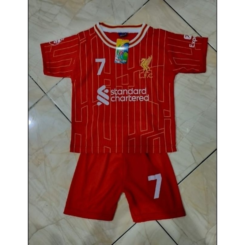 Jual Jersey Liverpool merah Anak Terbaru 2024/2025/ Setelan Bola Anak 1 ...