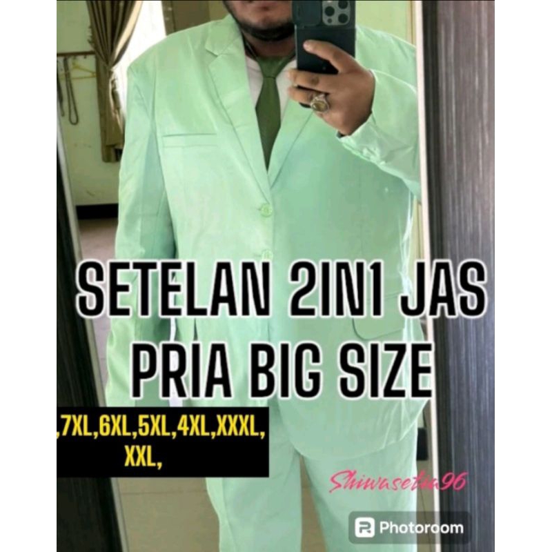 Jual SETELAN JAS PRIA FORMAL 2IN1 BIG SIZE/ JAS FORMAL ATASAN KERJA PRIA / SET CEL JAS FORMAL ...