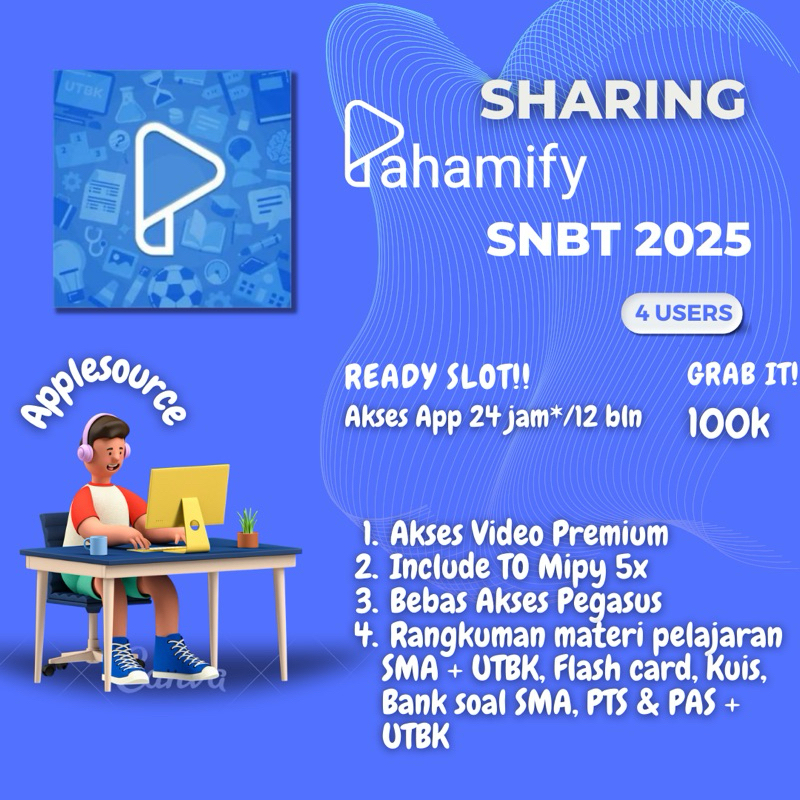 Jual Sharing Account Pahamify Prime UTBK SNBT 2025 | Shopee Indonesia Jual Sharing Account Pahamify Prime UTBK SNBT 2025 | Shopee Indonesia