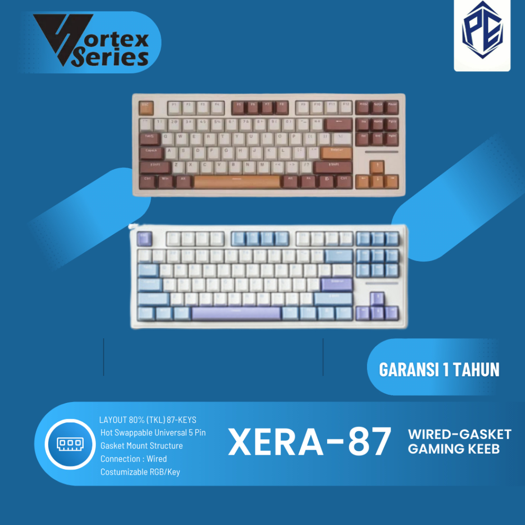 Jual VortexSeries Xera87 / Xera-87 Wired Mechanical TKL Gaming Keyboard | Shopee Indonesia
