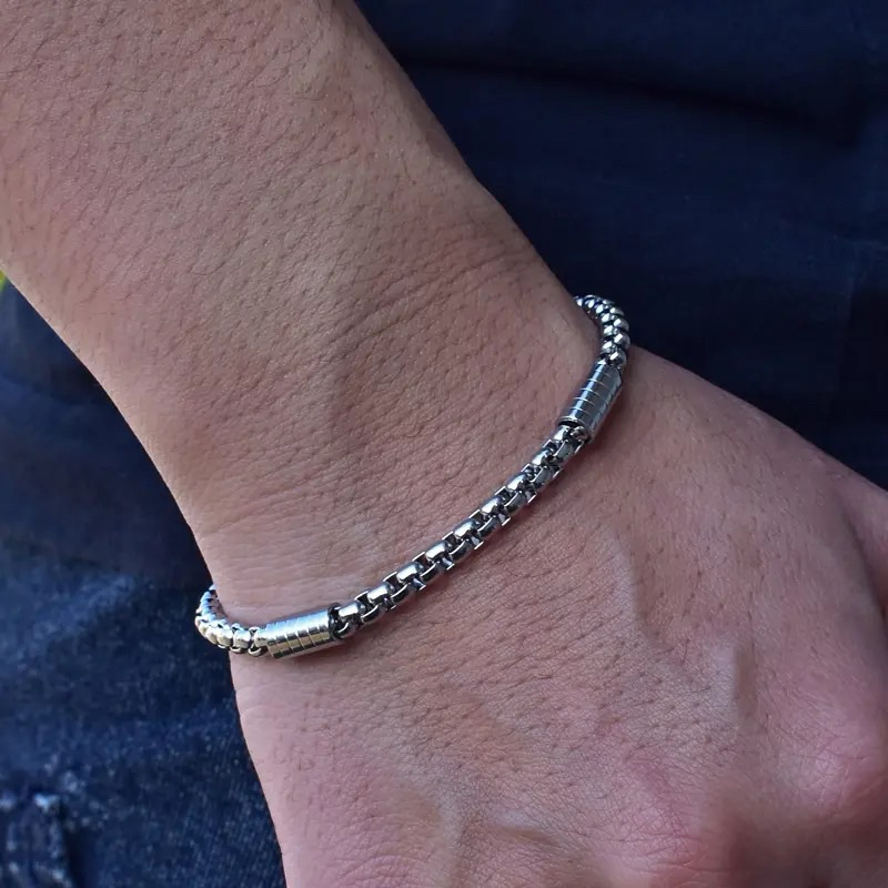 Jual GELANG RANTAI TITANIUM ROLO TABUNG ANTI KARAT PALING LARIS ...