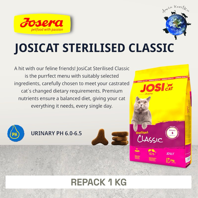 Jual Josera JOSICAT Sterilised Classic Adult Urinary Tract Cat Food ...