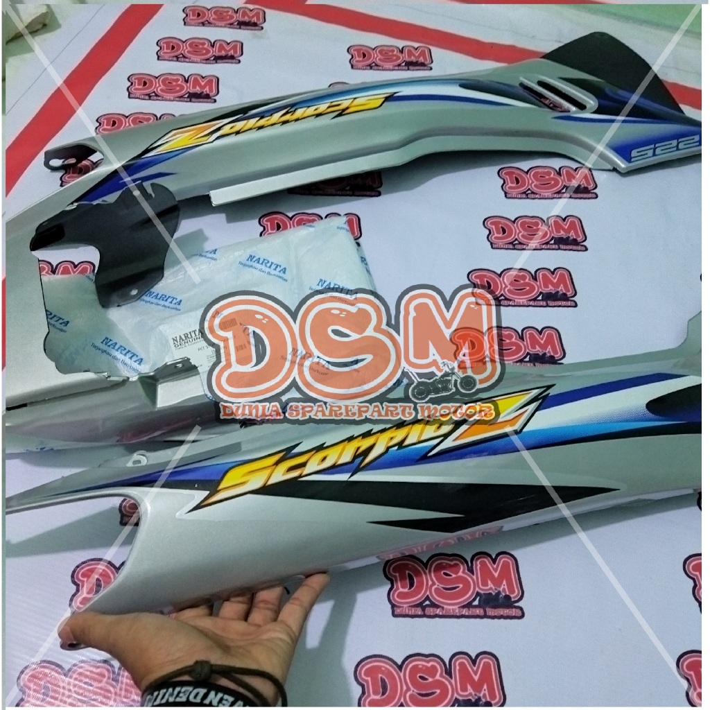 Jual SCORPIO Z SILVER YAMAHA SCORPIO Z SILVER PLUS STICKER COVER BODY ...