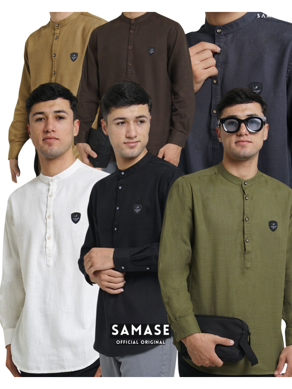 Jual Samase Kemko Basic Baju Koko Pria Dewasa Lengan Panjang S005 U162P | Shopee Indonesia