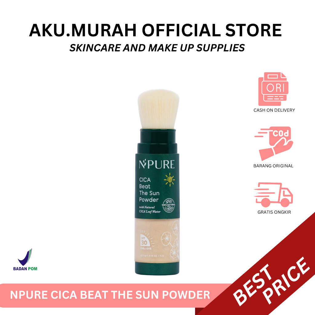 Jual NPURE CICA BEAT THE SUN POWDER SPF 35+ PA +++ 5 GR / SUNSCREEN ...