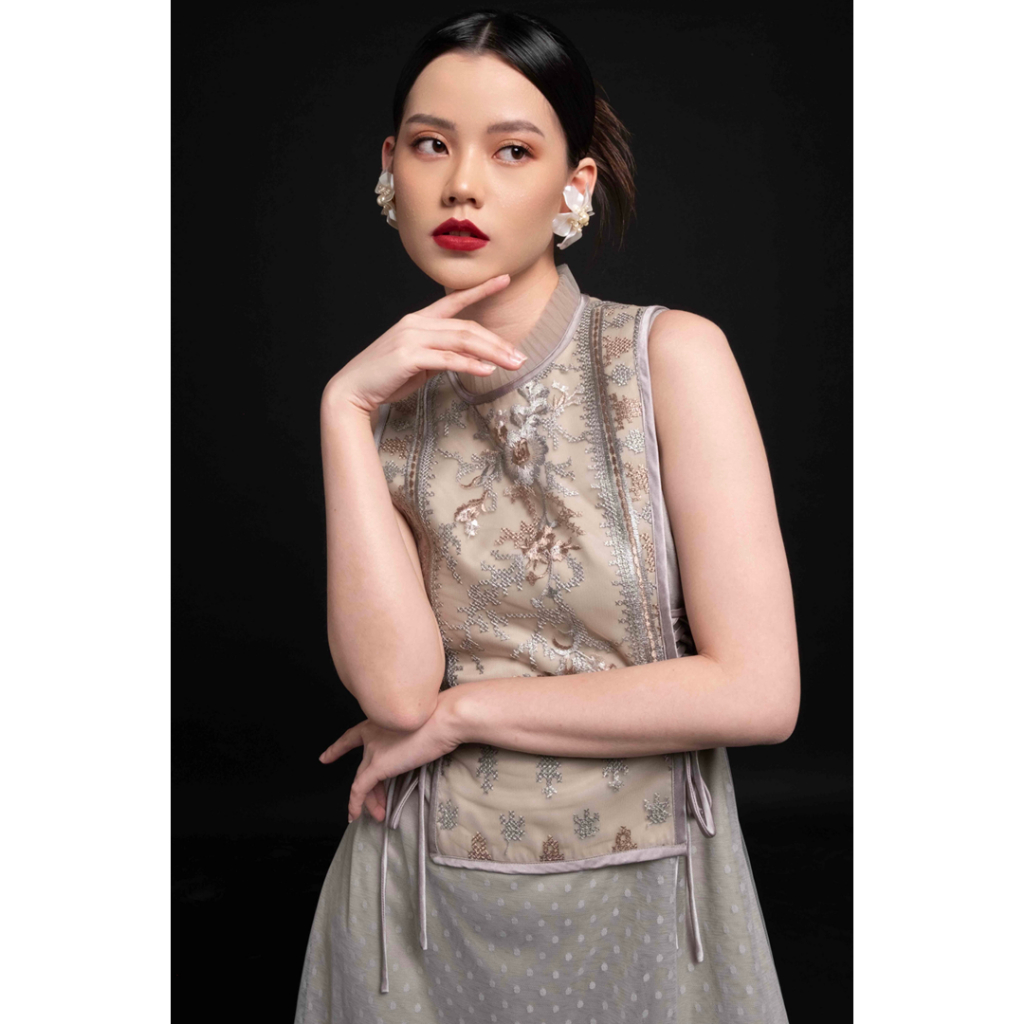 Jual Grey Qin Dress - Dress Pesta - Dress Natal Wanita Terbaru Korean ...