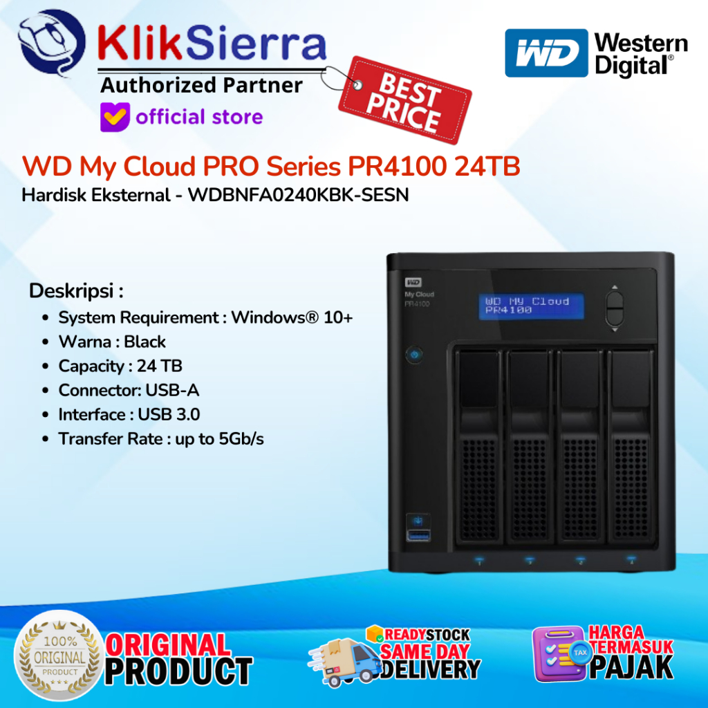 Jual WD My Cloud PRO Series PR4100 24TB - Hardisk Eksternal | Shopee ...