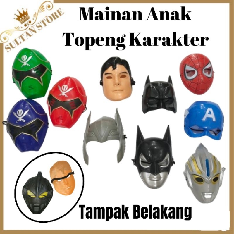Jual Mainan anak topeng karakter superhero Spiderman Ultraman Batman ...