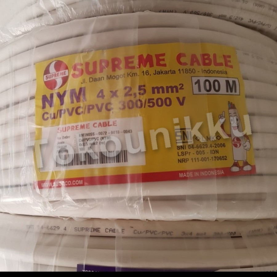 Jual Kabel Listrik SUPREME NYM 4x2.5 4x2,5 4x2.5mm 4x2,5mm panjang 100M ...