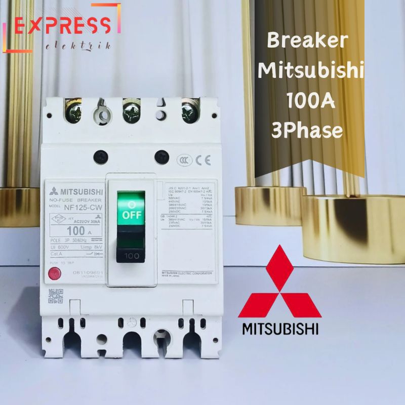 Jual MCCB Breaker Mitsubishi NF125-CW 100A | Shopee Indonesia