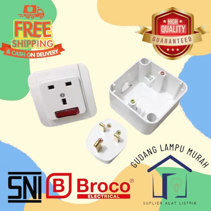 Jual Stop Kontak Broco Galleo Ac Komplit OB Stop Kontak AC SET BROCO | Shopee Indonesia