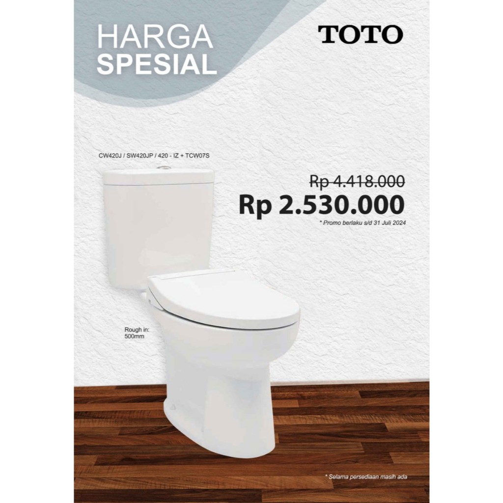 Jual Closet Toto CW 420 J + TCW 07 SW (ECO WASHER) | Shopee Indonesia