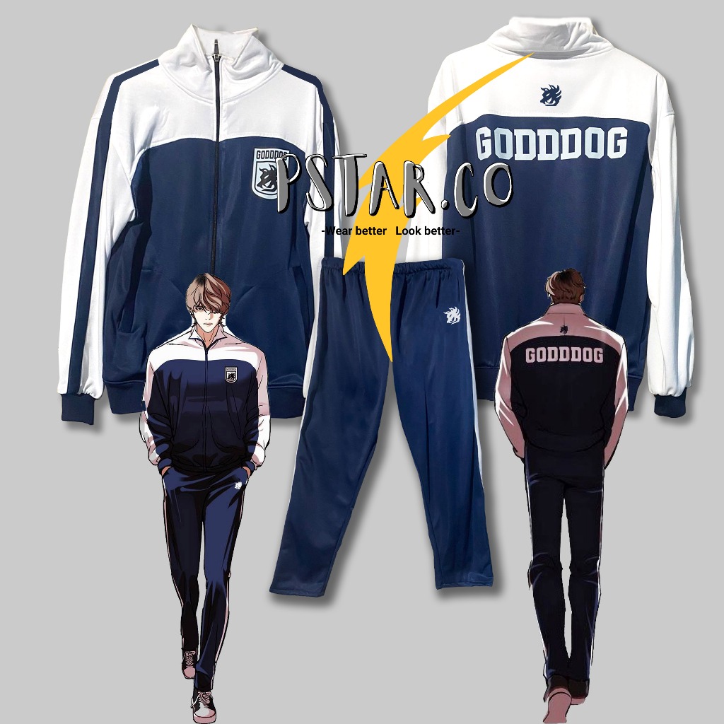 Jual Jaket Tracktop Goddog Yohan new Outfit Allied Manhwa | Shopee ...