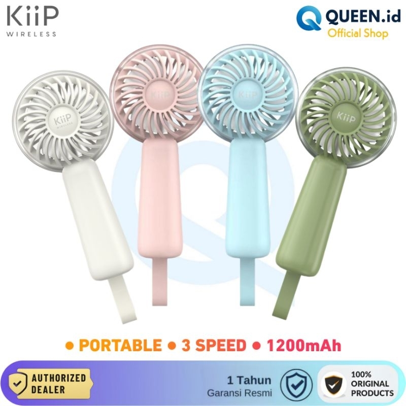 Jual KiiP FAN02 Kipas Angin Mini Portable Genggam Rechargeable Fan 3 ...