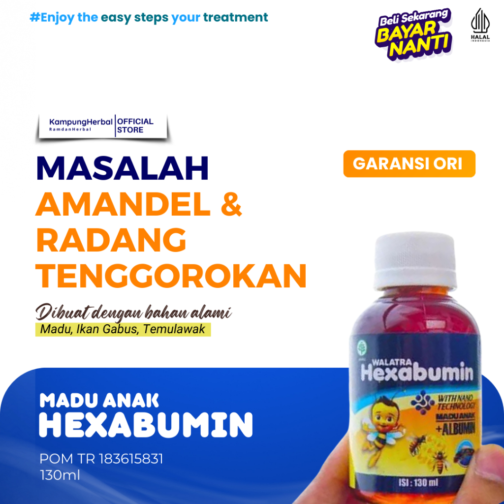 Jual Hexabumin Obat Amandel & Radang Tenggorokan Pada Anak 100% Asli ...
