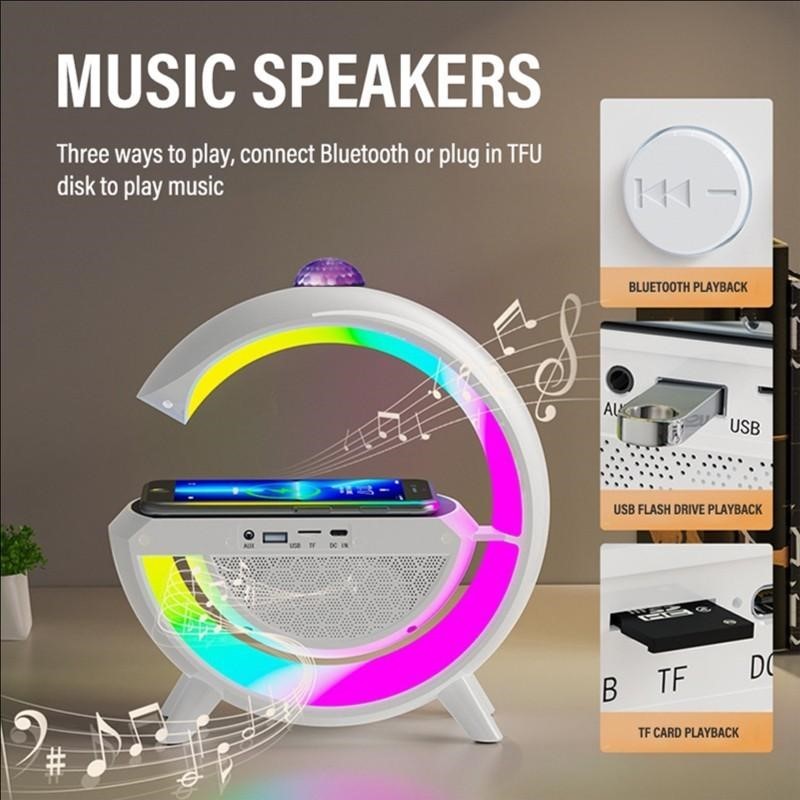 Jual G-500 Speaker Bluetooth G500 Wireless Charging RGB Smart Night | Shopee Indonesia
