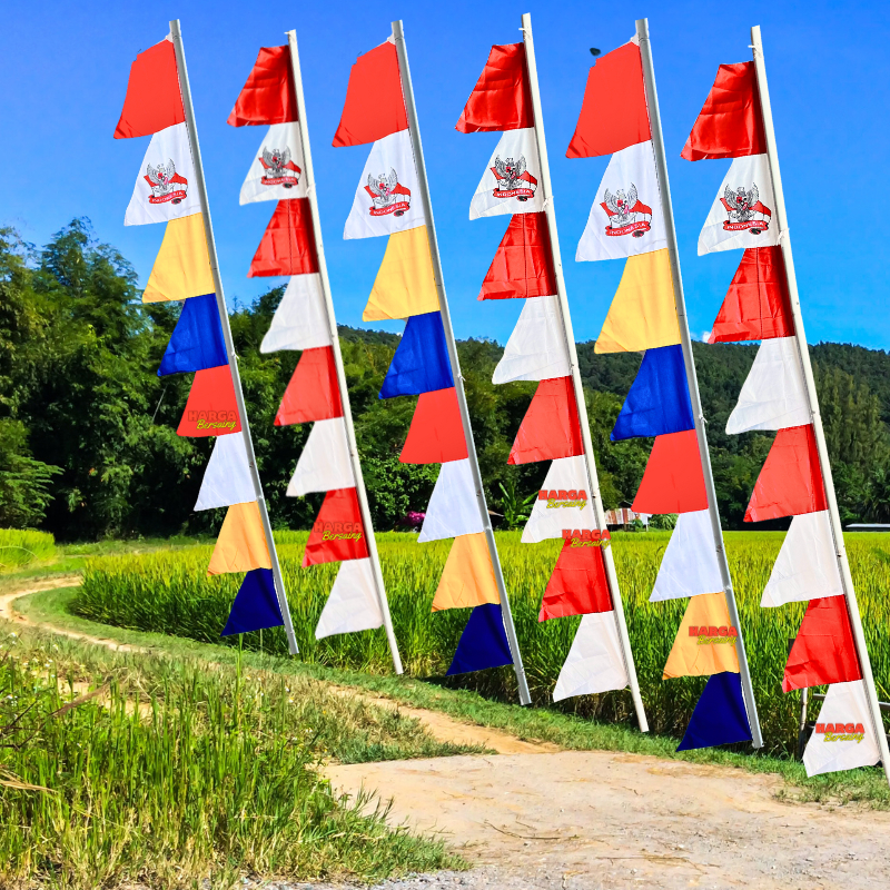 Jual Umbul Umbul Bandir Bendera Hias Dekor Jalan Merah Putih Warna Warni 17an Agustusan HUT RI ...