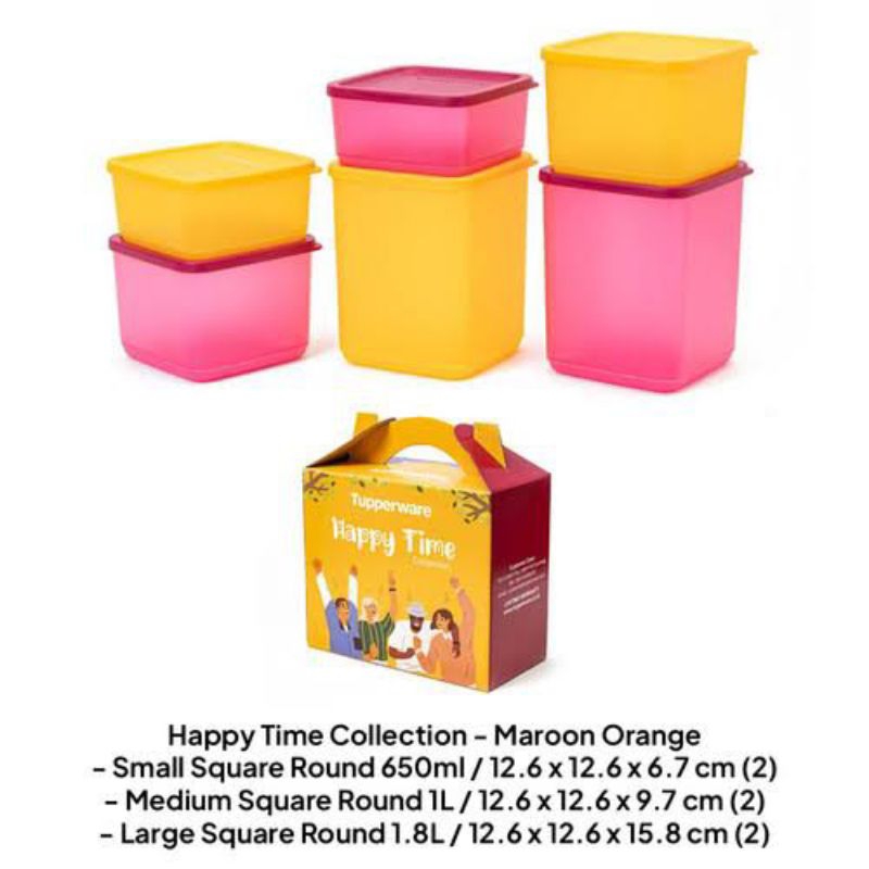 Jual HAPPY TIME COLLECTION SET TUPPERWARE/ Set Toples Lengkap Dengan ...