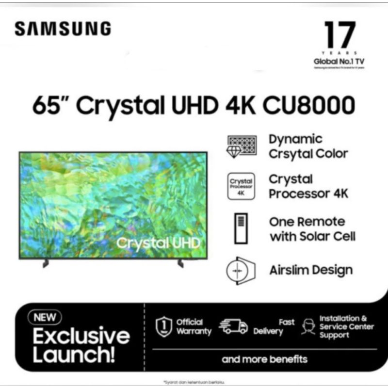 Jual Samsung LED TV UHD 4K 65 inch 65CU8000 Smart TV Samsung 65" UA65CU8000 | Shopee Indonesia