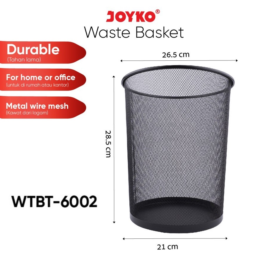 Jual Keranjang Tempat Sampah Jaring Besi Bin Waste Basket Joyko WTBT62 ...