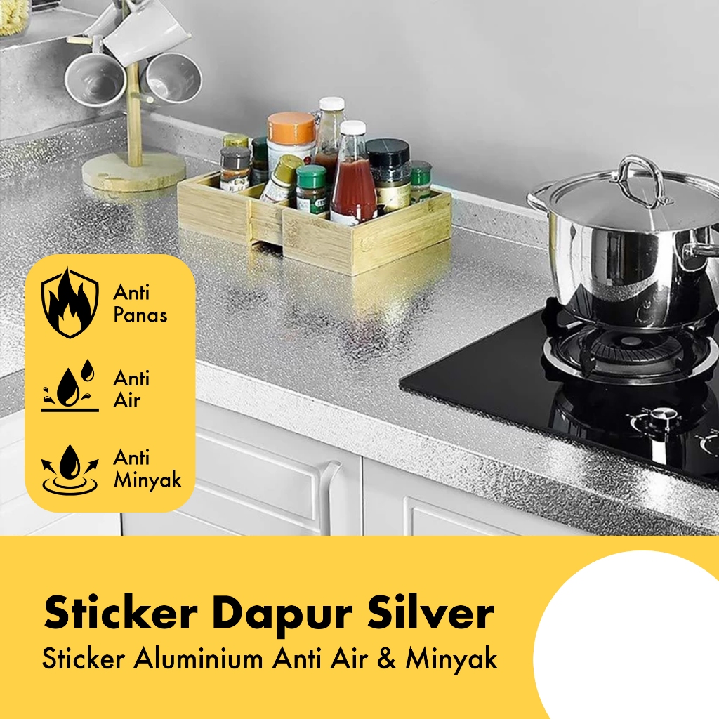 Jual Sticker Dapur Aluminium / Kitchen Sticker Anti Air Anti Minyak ...