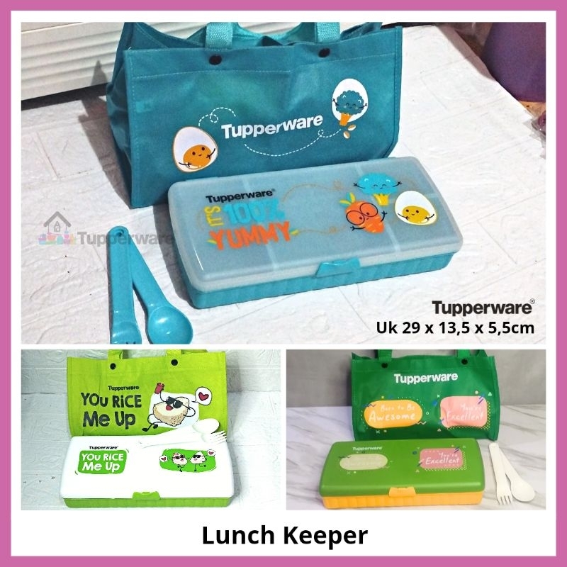 Jual Set Tempat Makan Anak - Lunch Keeper Hijau Tupperware | Shopee ...