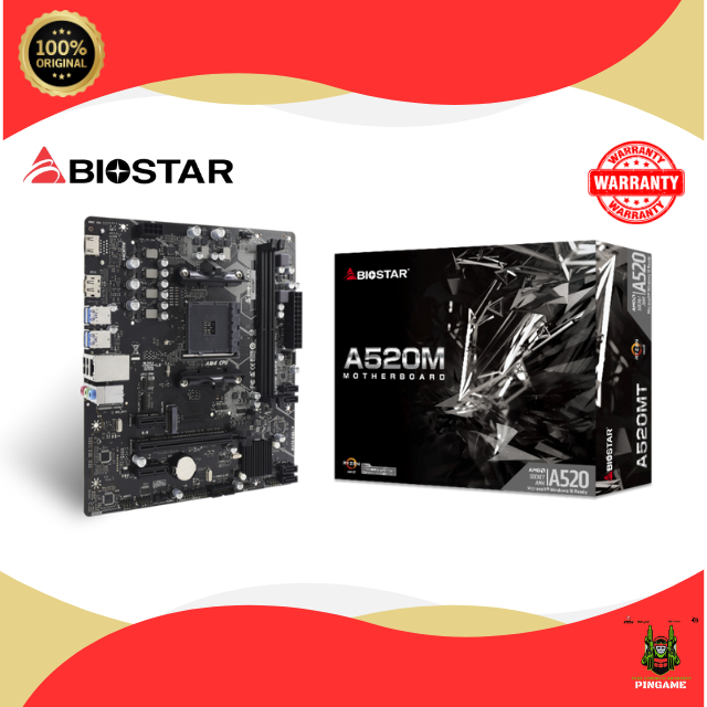 Jual BIOSTAR MOTHERBOARD A520MT AM4 DDR4 - TYPE C | Shopee Indonesia