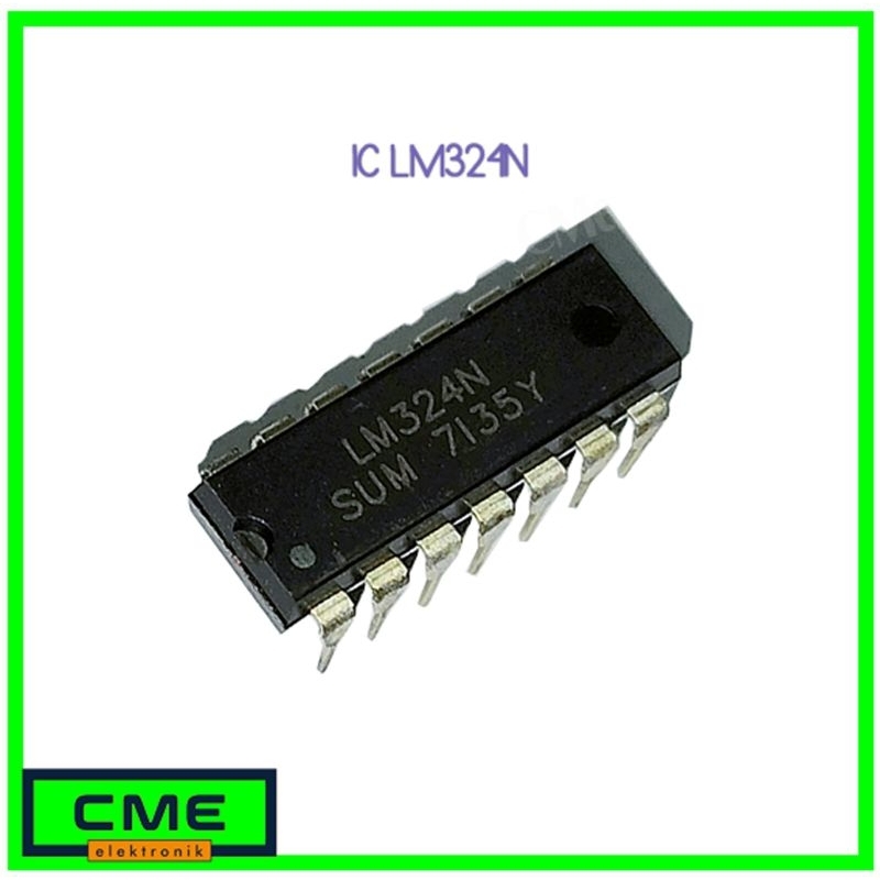 Jual IC LM324 / LM324N Kualitas Baik /IC Controller Tone Audio DIP 14 ...