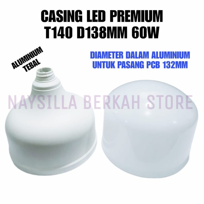 Jual CASING LAMPU LED PREMIUM T140 DIAMETER 138MM 60W MEMAKAI PENDINGIN ...
