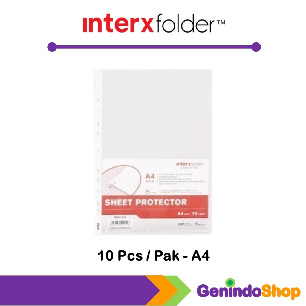 Jual Sheet Protector A4 10 Pcs Per Pak / PP Pocket / Pelindung Kertas ...